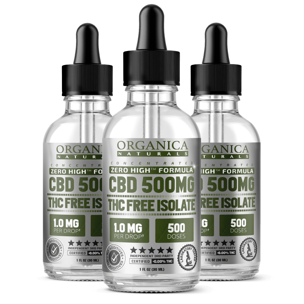 Zero High Concentrated CBD Oil Isolate Tincture – THC-Free – 500MG ...